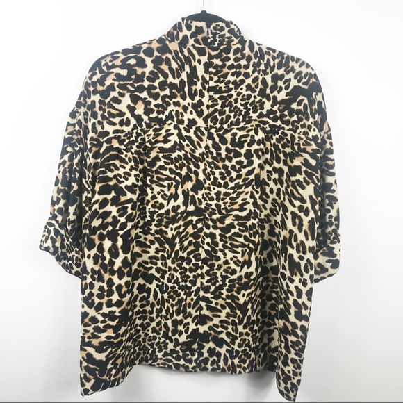Zara | Tops | Zara Black Gold Leopard Print Top Blouse M | Poshmark